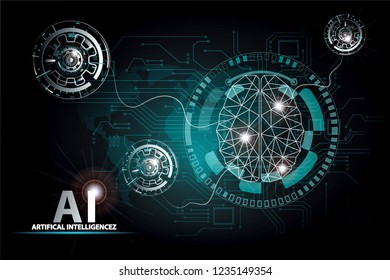 Artificial Intelligence Global Communication Network Ai 스톡 일러스트 1235149315