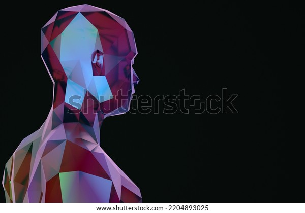 Artificial Intelligence Human Copy Space Cyborg Stock Illustration ...