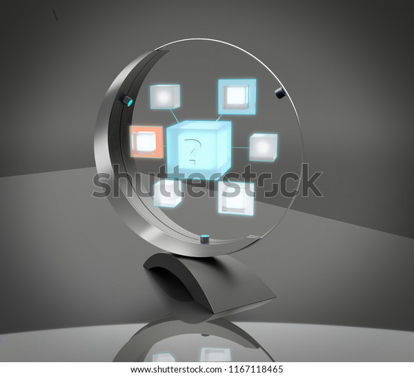 Artificial Intelligence Portable Table Device Communication Stock ...