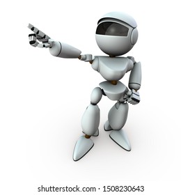 Artificial Intelligence Robot Pointing Towards Target Stock ...