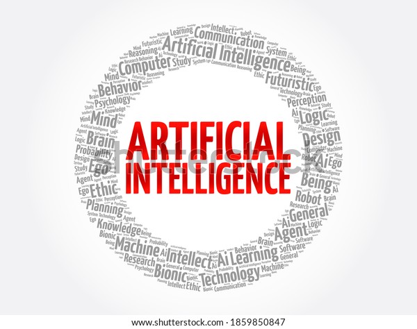 Artificial Intelligence Word Cloud Collage Concept Stock Illustration ...