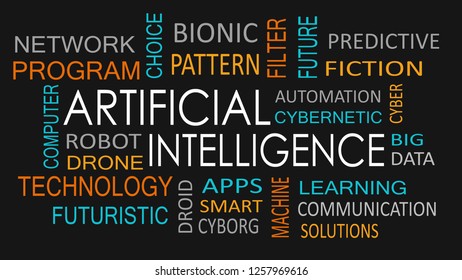 Artificial Intelligence Word Cloud Concept Stock Illustration ...