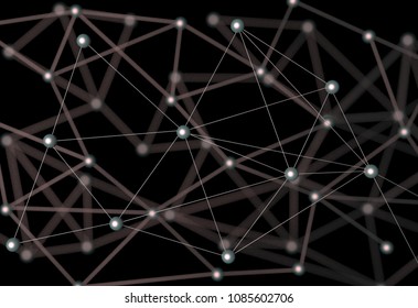 Artificial Neural Network Network Structure 3d Stock Illustration ...
