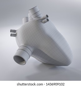 Artificial Soft Heart Prototype 3d Model Stock Illustration 1436909105