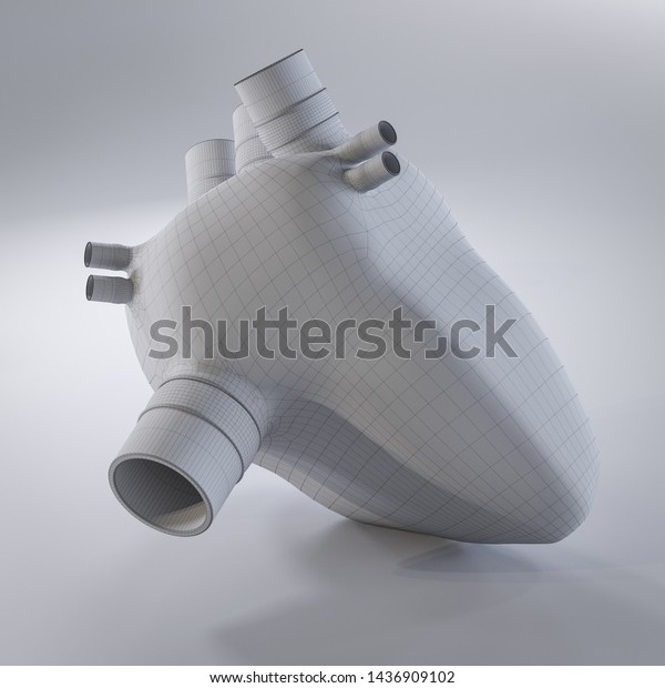 Artificial Soft Heart Prototype 3d Model Stock Illustration 1436909102 ...