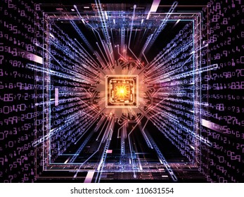 Artistic Background Made Computer Chip Numeric Stock Illustration ...