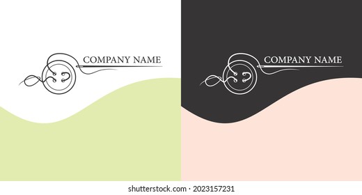 Artwork Logo Button Thread Needle Color Stock Illustration 2023157231 ...