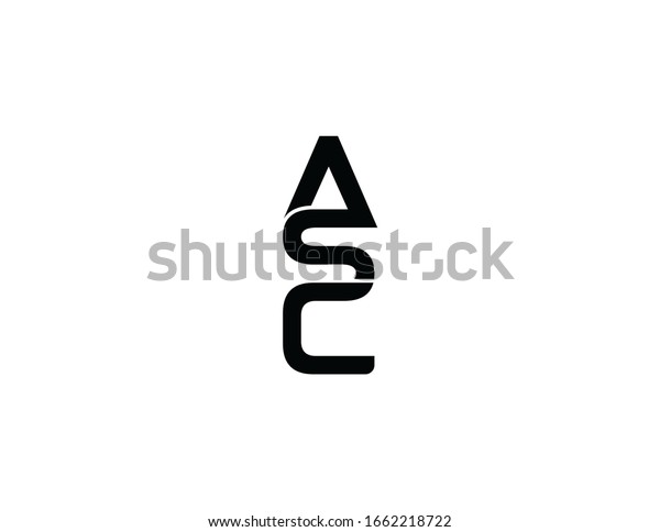 Asc Original Monogram Logo Design Stock Illustration 1662218722