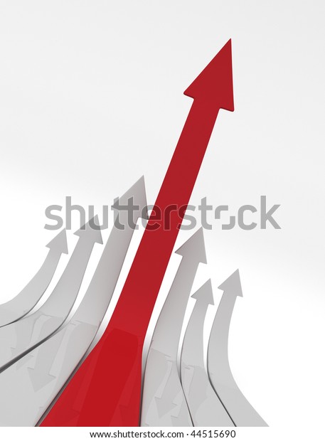 Ascending Arrows Upwards Stock Illustration 44515690