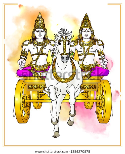 Ashwini Ashwini Kumaras Image Ashwini Kumaras Stock Illustration 1386270578