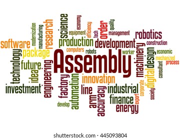 Assembly Word Cloud Concept On White 스톡 일러스트 445093804 | Shutterstock