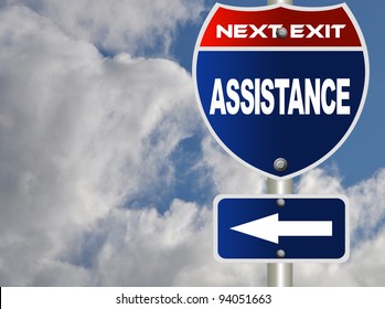 Assistance Road Sign Stock Illustration 94051663 | Shutterstock