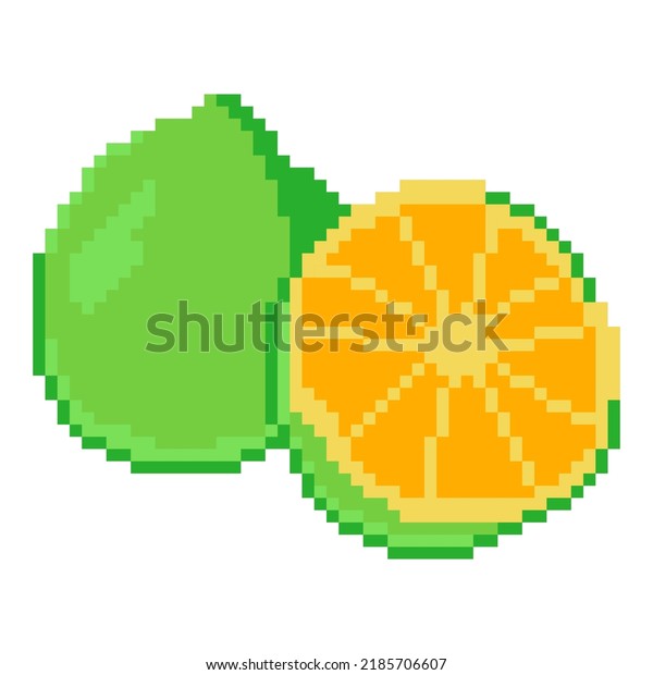 Assorted Fruits Pixel Art Project Stock Illustration 2185706607 ...
