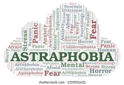 Astraphobia Word Cloud Stock Illustration 1319031632 | Shutterstock
