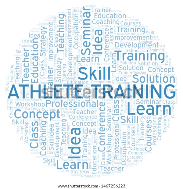 Athlete Training Word Cloud Wordcloud Made Stock Illustration ...