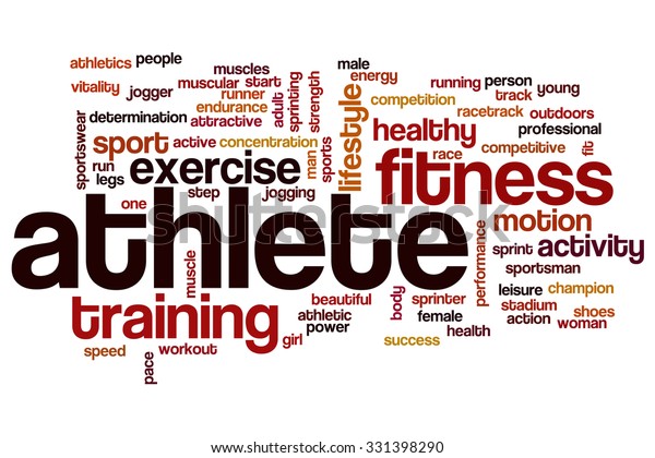 Athlete Word Cloud: ilustración de stock 331398290 | Shutterstock