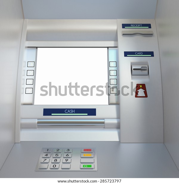 Atm Machine Display Screen Buttons Card Stock Illustration 285723797 ...