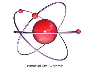 Simple Atom Model Isolated On White Stock Illustration 1681730317 ...