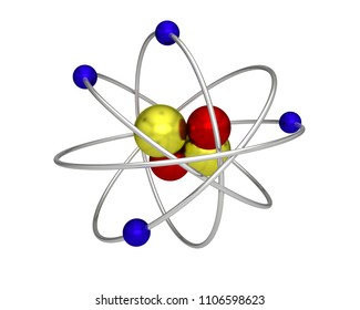 3d Helium Atom Stock Illustration 49901575