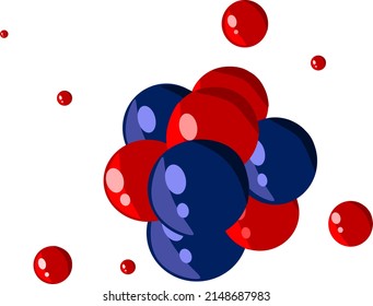 Atomic Explosion Nucleus Electrons Scatterin Stock Illustration ...