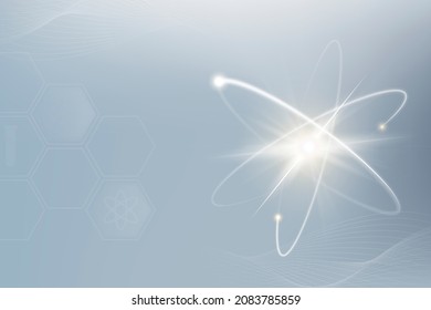 Atomic Science Technology Background Border Gray Stock Illustration ...