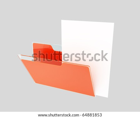 Attractive Red Folder Blank Sheet Paper Stock Illustration 64881853 ...