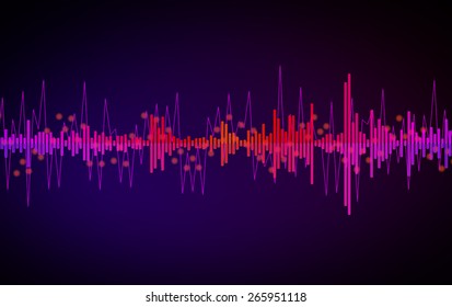 Sound Wave Purple Vector Electronic Audio Stock Vector (Royalty Free ...