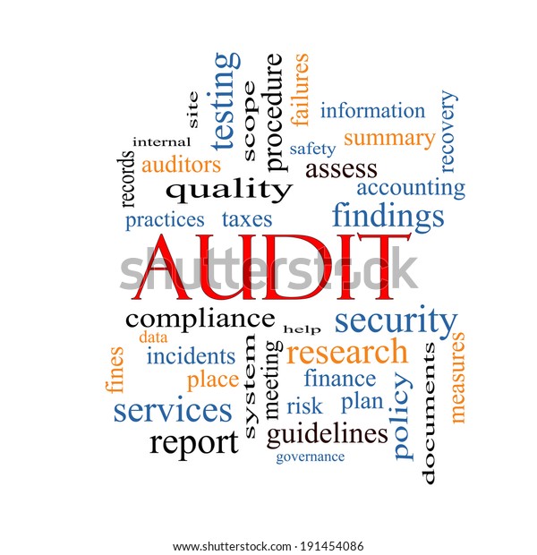 Audit Word Cloud Concept Great Terms Stock Illustration 191454086
