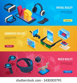 Augmented Reality Isometric Virtual Reality Wireless Stock Illustration ...