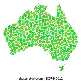 Australia Map Composition Circle Elements Various Stock Vector (Royalty ...