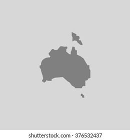 Australia Map Grey Simple Flat Icon Stock Illustration 376532437 ...