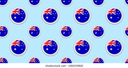 Australia Round Flag Seamless Pattern Australian Stock Illustration ...