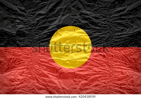 Australian Aboriginal Flag Pattern Overlay On: Stockillustration ...