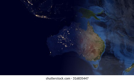 Australian Map Space View Elements This Stock Illustration 316835447 ...