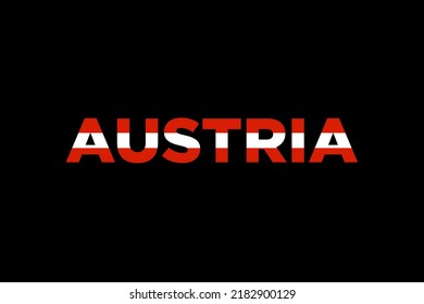 Austria Text Filled Austria Flag Texture Stock Illustration 2182900129 ...