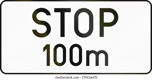 Austrian Traffic Sign Additional Panel Specify Stok İllüstrasyon ...