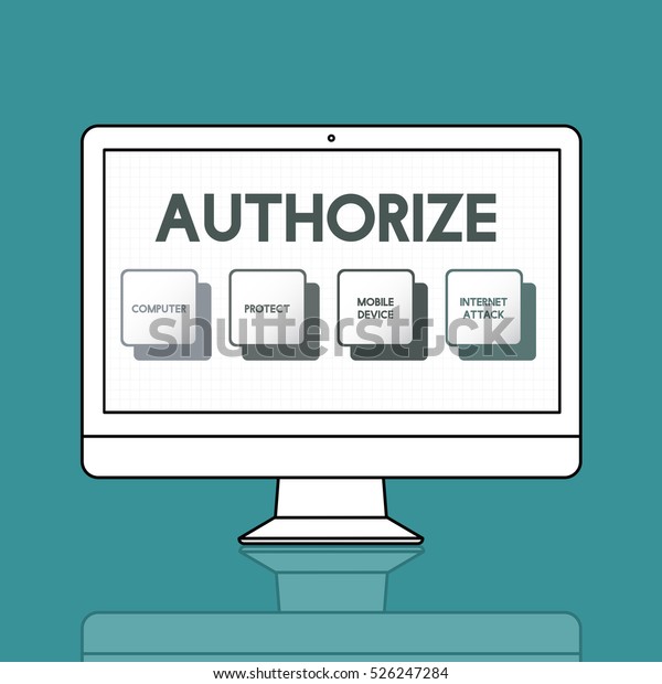 Authorization Permission Network Security System Concept Stock ...