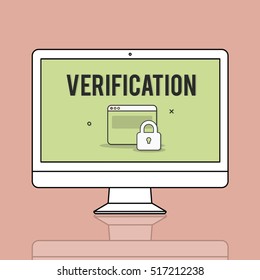 Authorize Protected Verification Privacy Security Concept Stock ...