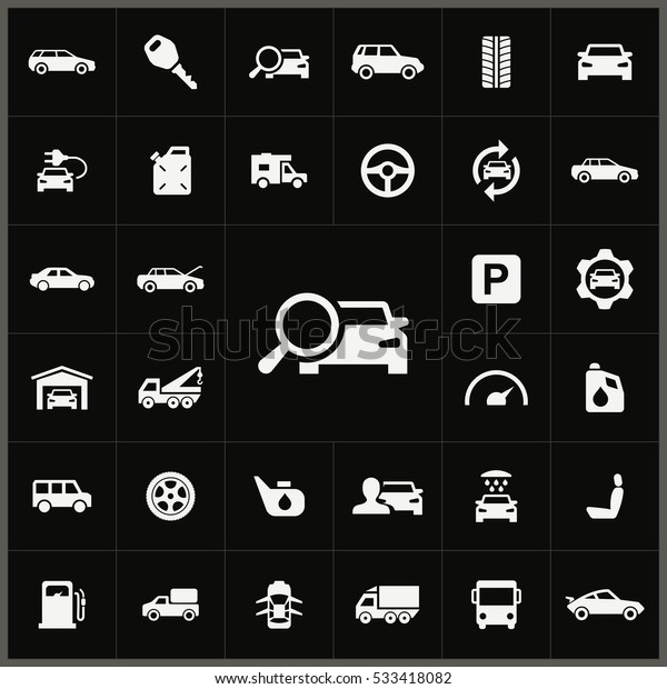 auto icons universal set for web and mobile - Stock Image - Everypixel