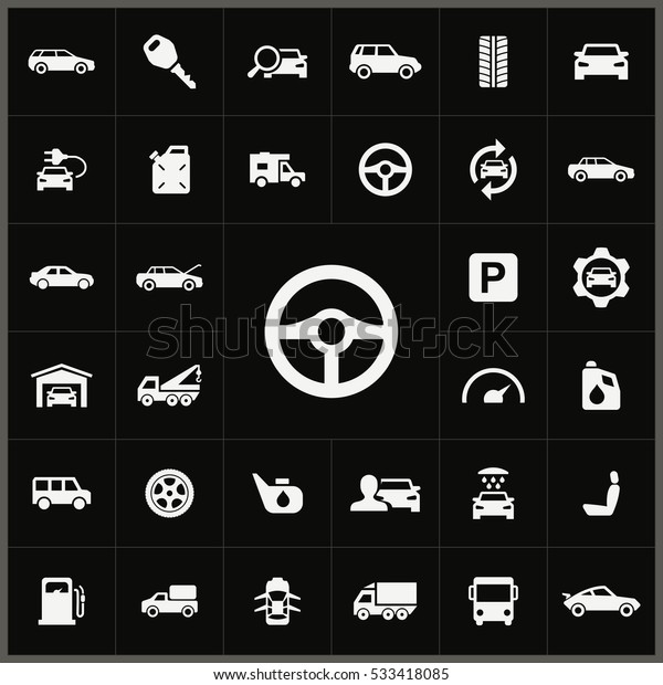auto icons universal set for web and mobile - Stock Image - Everypixel