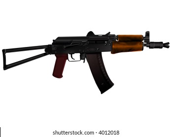 Automatic Device Kalashnikov On White Background Stock Illustration ...