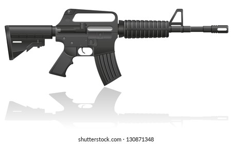 Automatic Machine M16 Vector Illustration Isolated Stock Vector ...