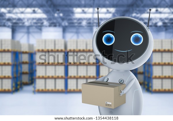 Automatic Warehouse Concept 3d Rendering Automation Stock Illustration ...