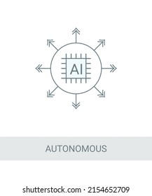 Autonomous Icon Artificial Intelligence Icon Stock Illustration ...