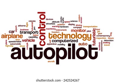 Autopilot Word Cloud Concept Control Transportation Stock Illustration ...