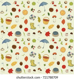 Autumn Objects Set Hand Drawn Doodle Stock Illustration 721788709 ...