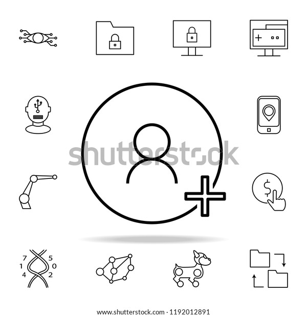 Avatar Plus Icon New Technologies Icons Stock Illustration 1192012891 ...
