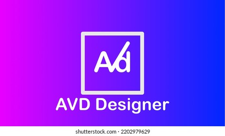 Avd Designer Application Logo Concept That Stock Illustration ...