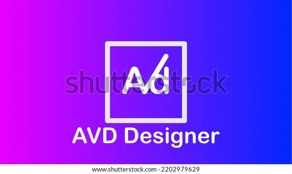 Avd Designer Application Logo Concept That Stock Illustration ...