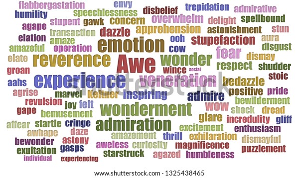 Awe Wordcloud Rows Isolated On White Stock Illustration 1325438465 ...